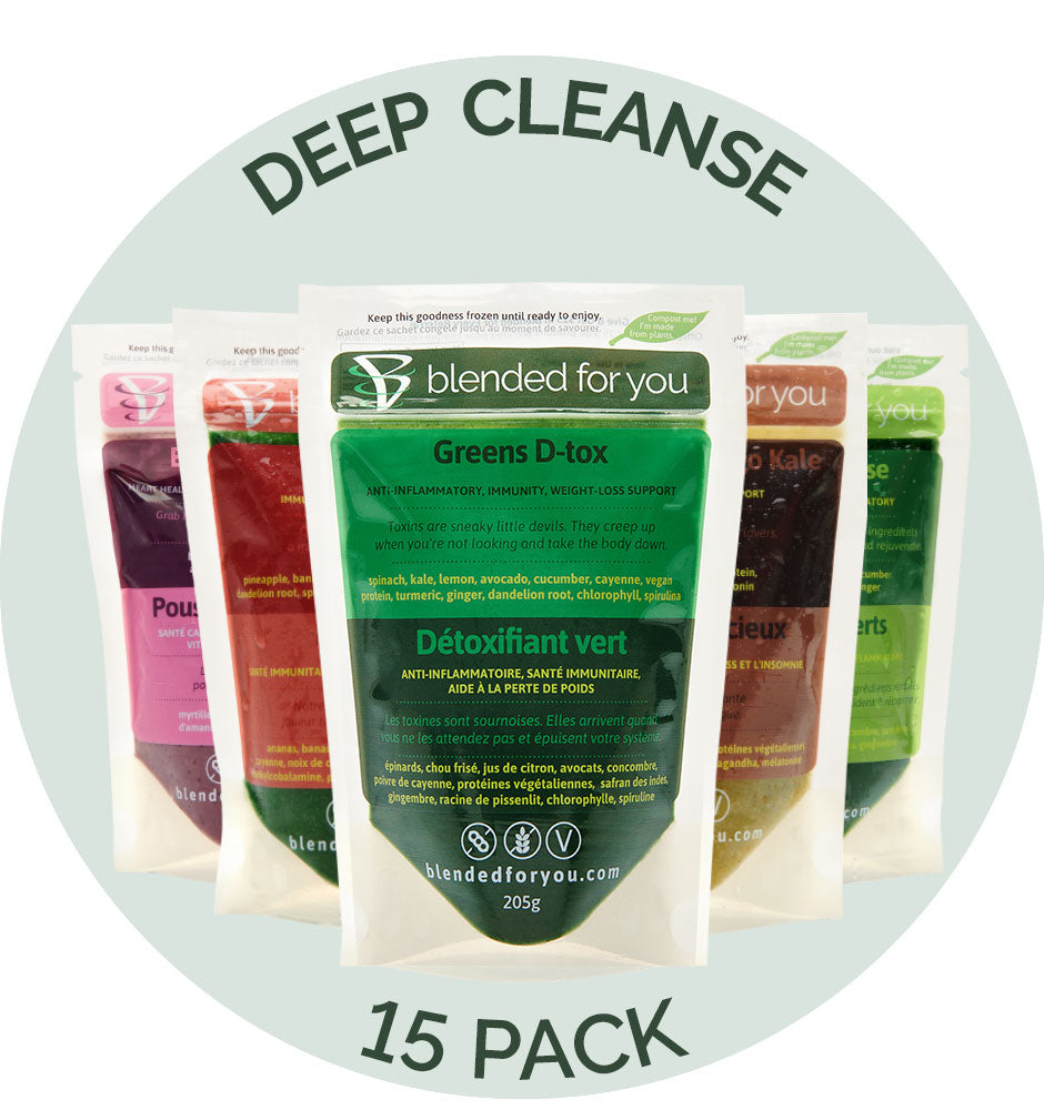 Deep Cleanse Smoothie 3-Day Plan (15-Pack) – Blended For You